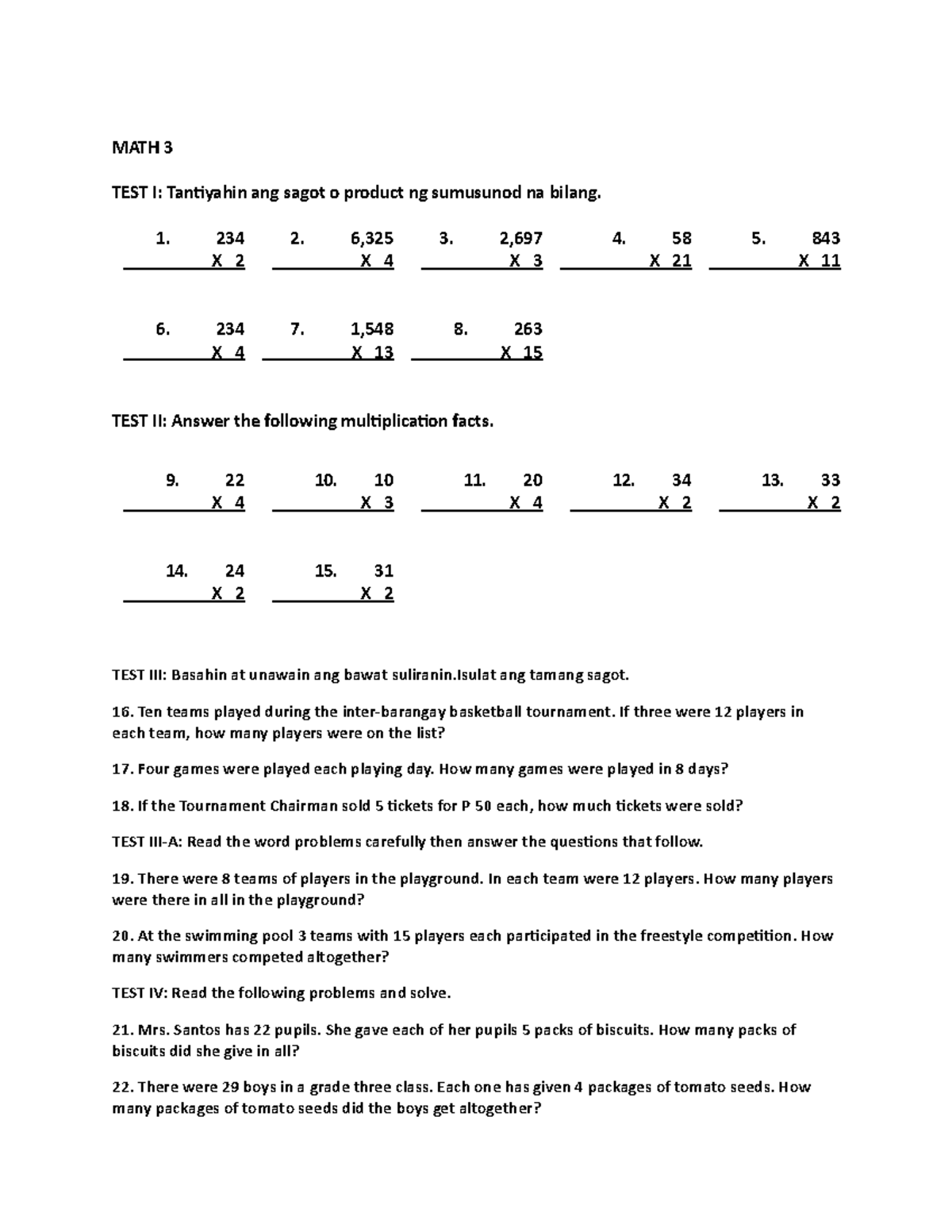Sample/practice exam 10 December 2018, questions - MATH 3 TEST I ...