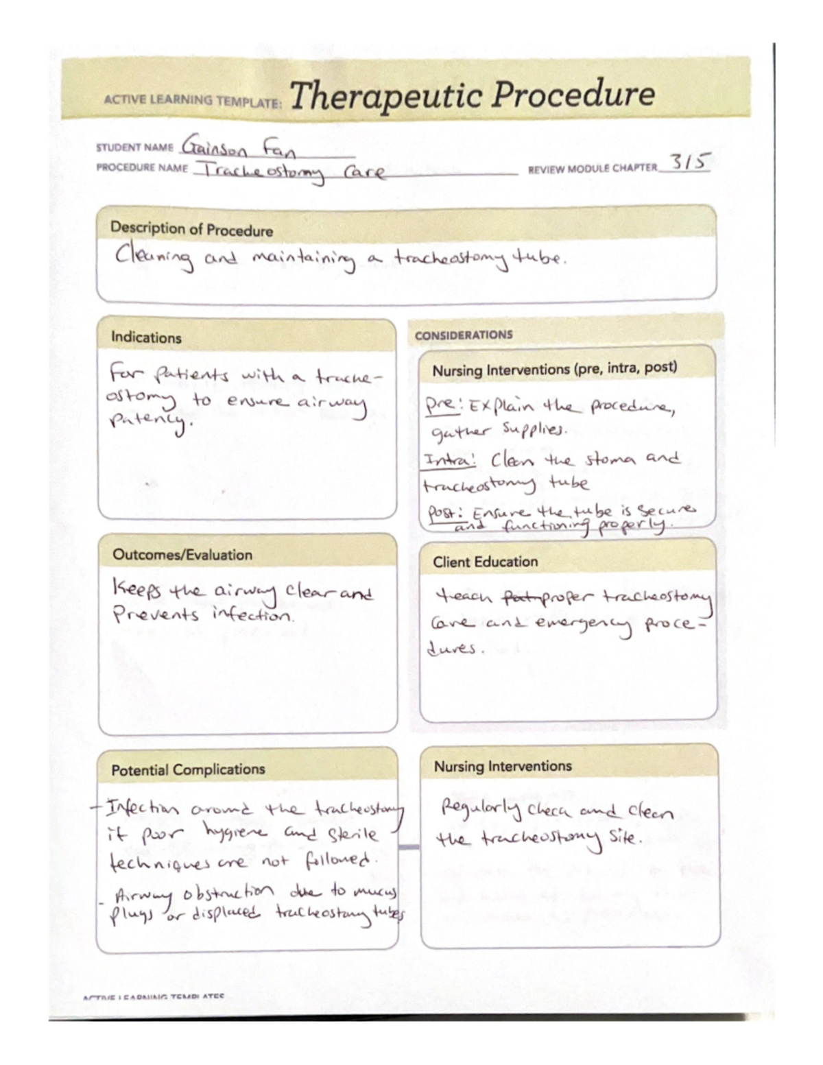 Therapeutic Procedure 2 - Indications CONSIDERATIONS For patients with ...
