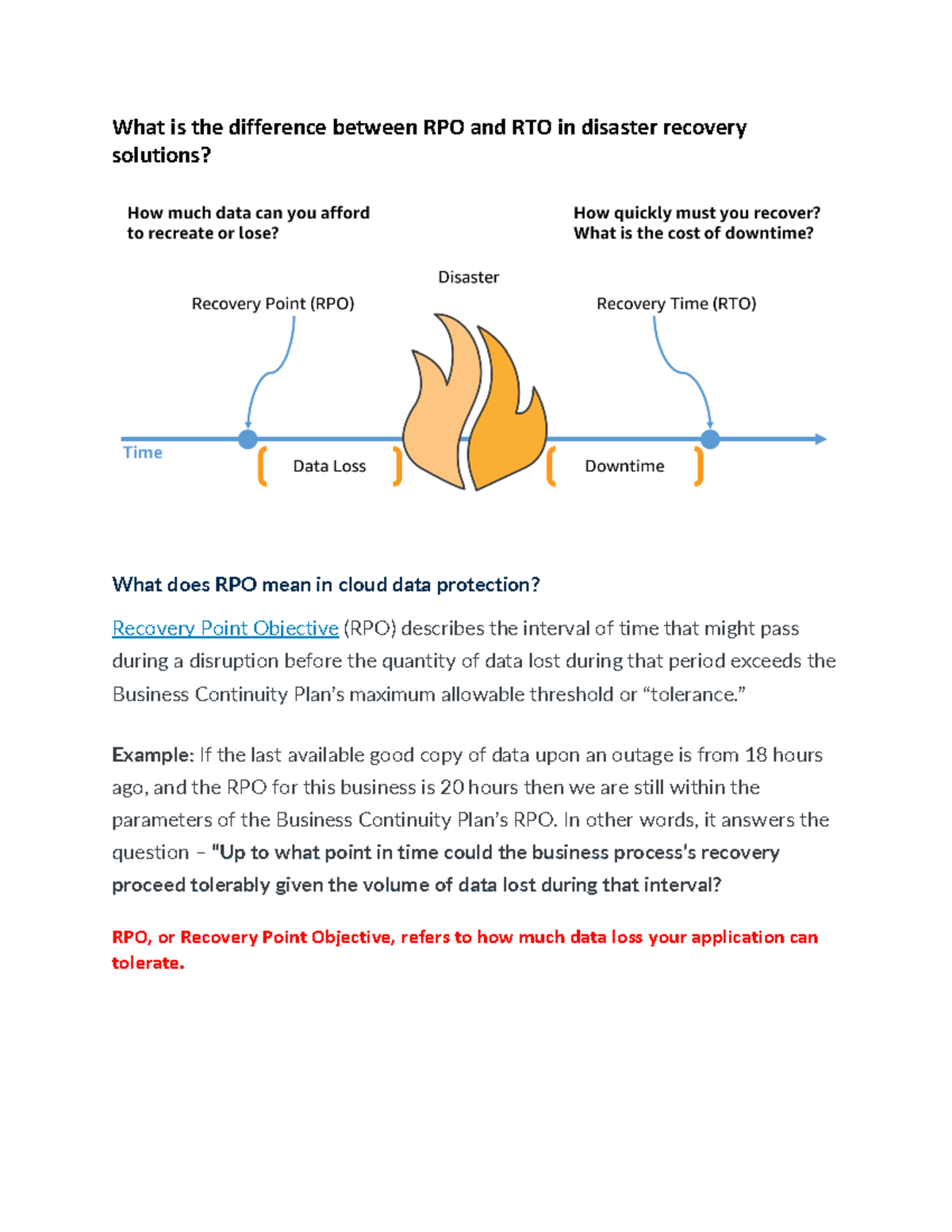 RPO and RTO in disaster recovery solutions - What is the difference ...