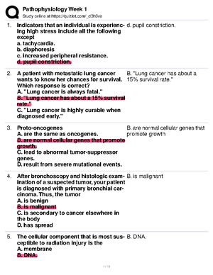 Week 3 patho - review - Question 1 A patient with significant aortic ...