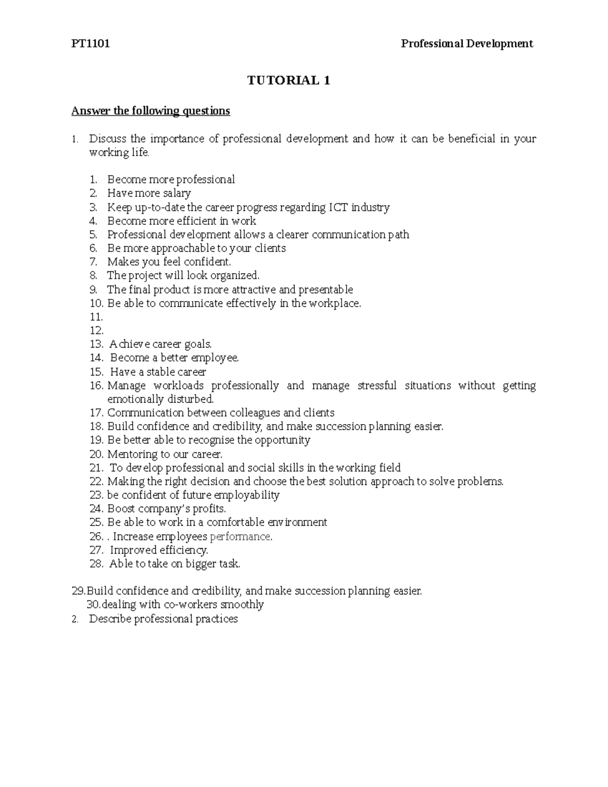 Tutorial 1 Question mmu - TUTORIAL 1 Answer the following questions ...