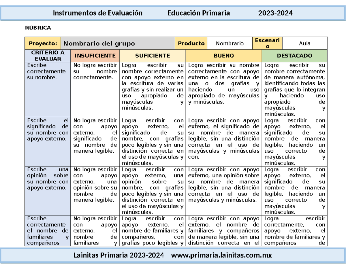 1´┐¢ejan Instrumentos de Evaluaci´┐¢n (2023-2024) - Instrumentos de Evaluación Educación ...