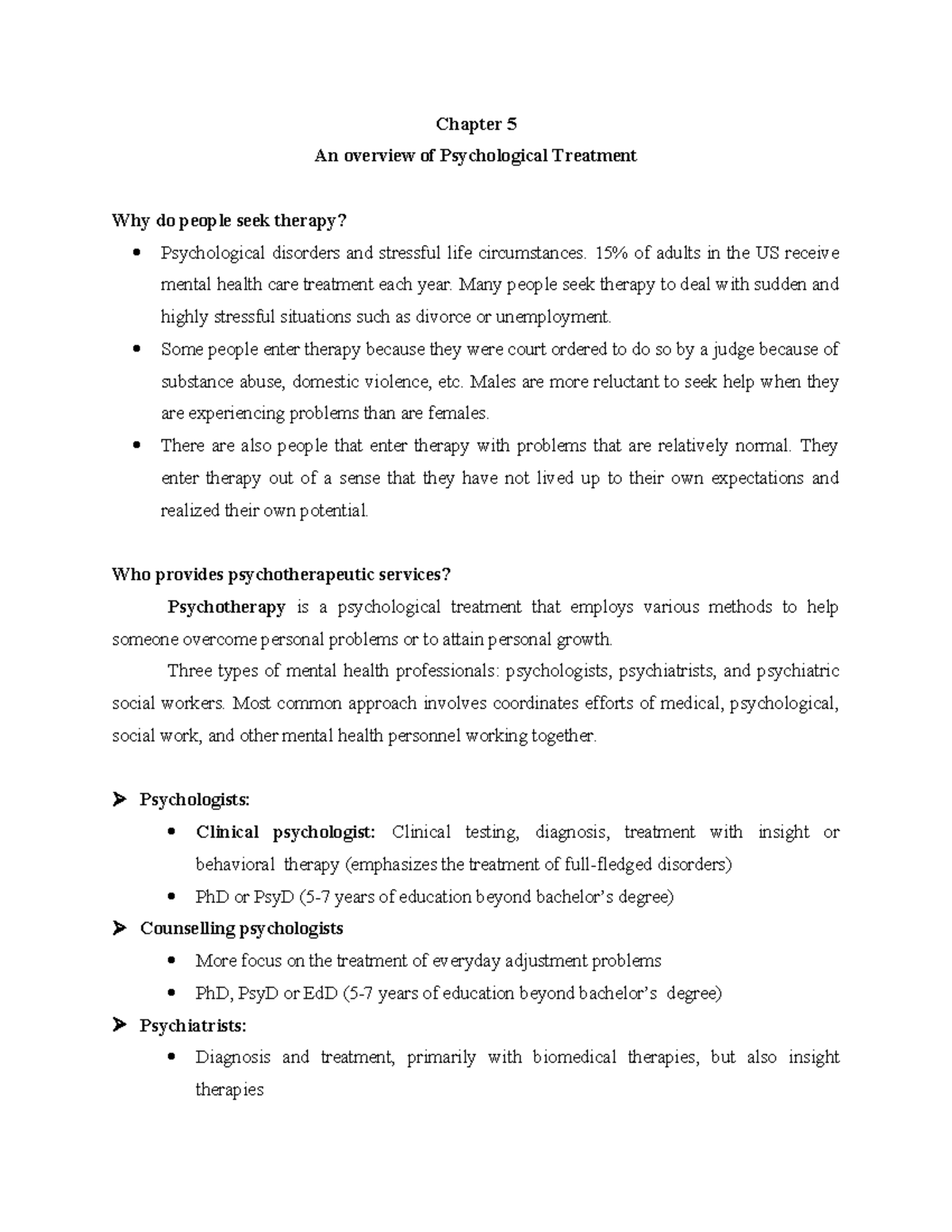 Chapter 5 psy assessment - Chapter 5 An overview of Psychological ...