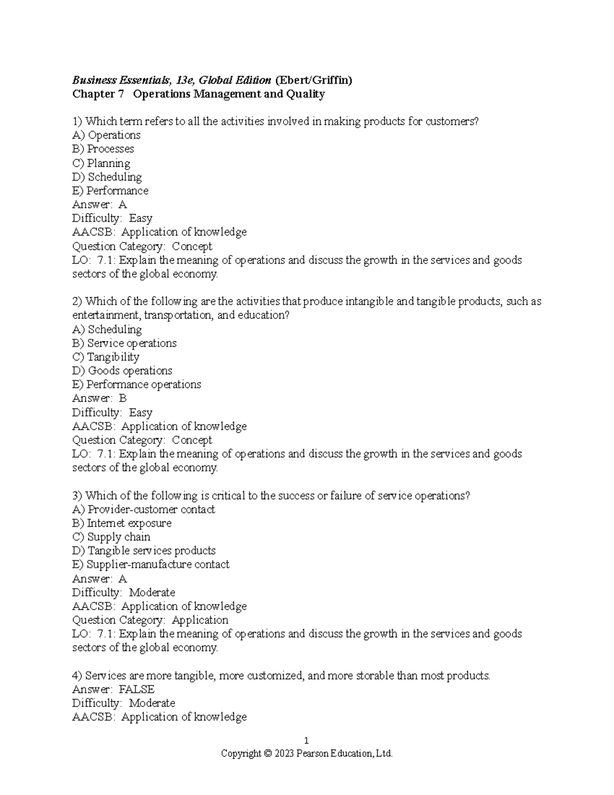 Ebert be13 tb 07 - ch 7 - Business Essentials, 13e, Global Edition ...