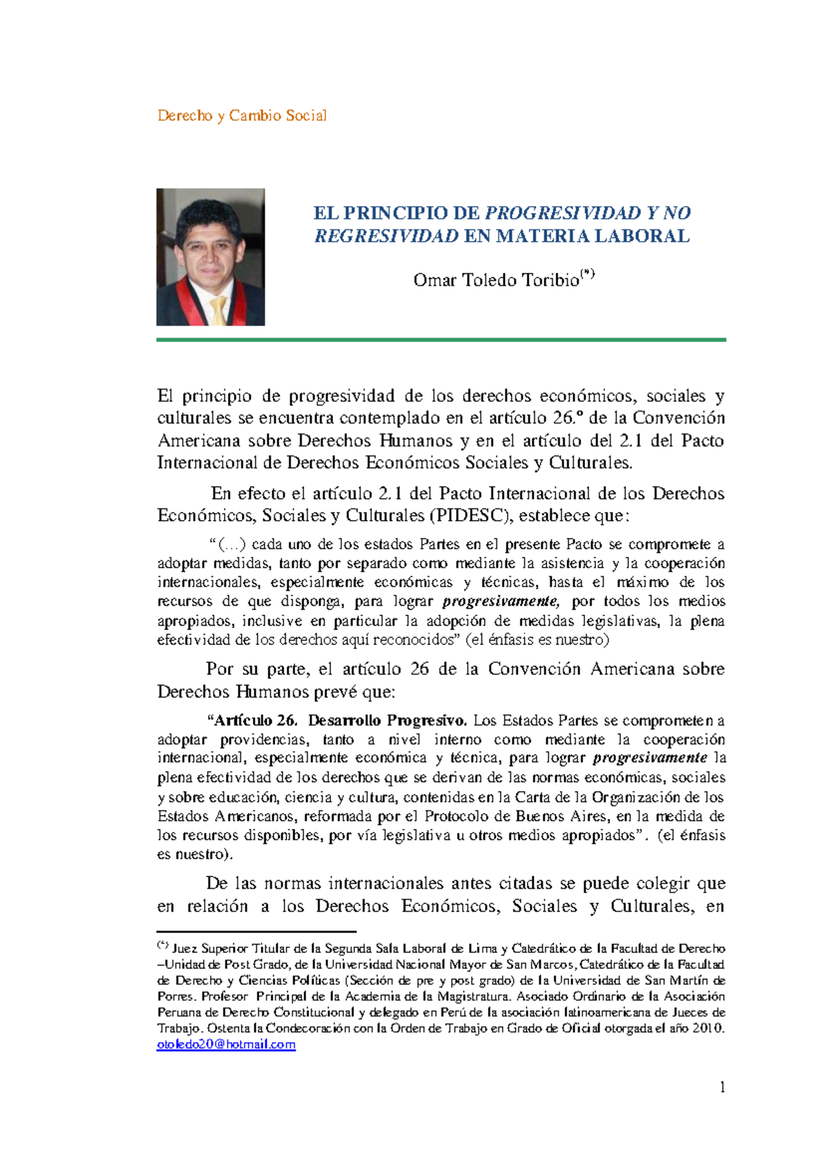 El Principio De Progresividad YNo Regresividad En Materia-5500749 ...