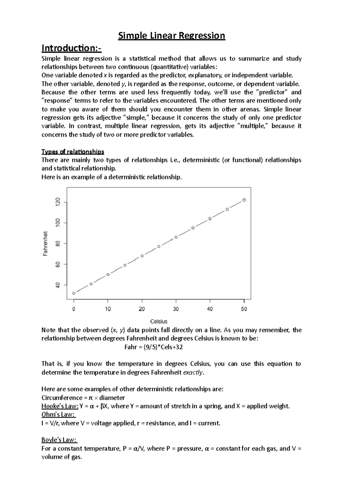 Simple Linear Regression - Simple Linear Regression Introduction ...