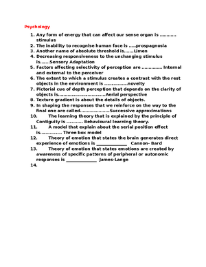Psychology - Unit 2 - Psychology UNIT – 2: SENSATION & PERCEPTION ...