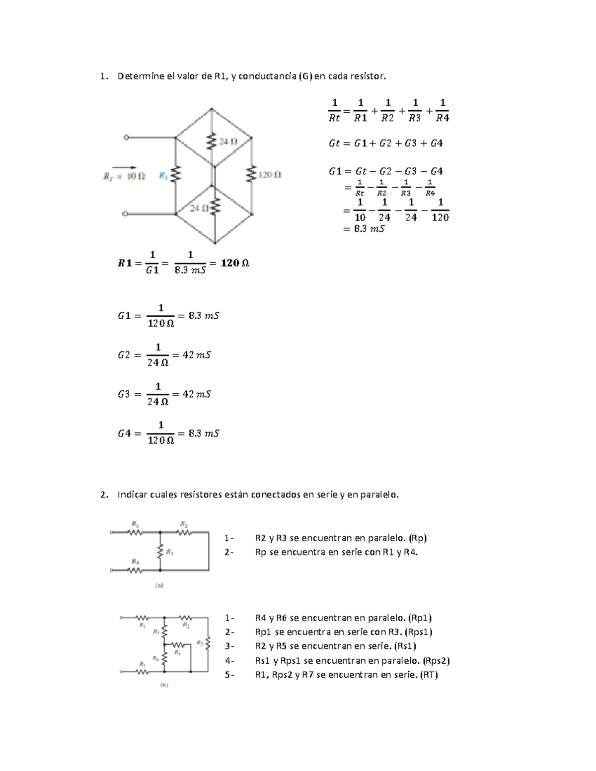 Circuitos Serie y Paralelo - Warning: TT: undefined function: 32 Determine el valor de R1, y ...