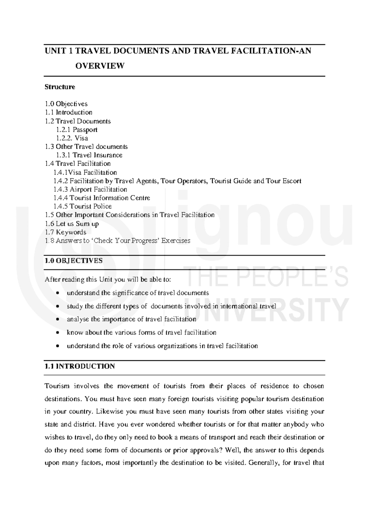 Travel documents - UNIT 1 TRAVEL DOCUMENTS AND TRAVEL FACILITATION-AN ...