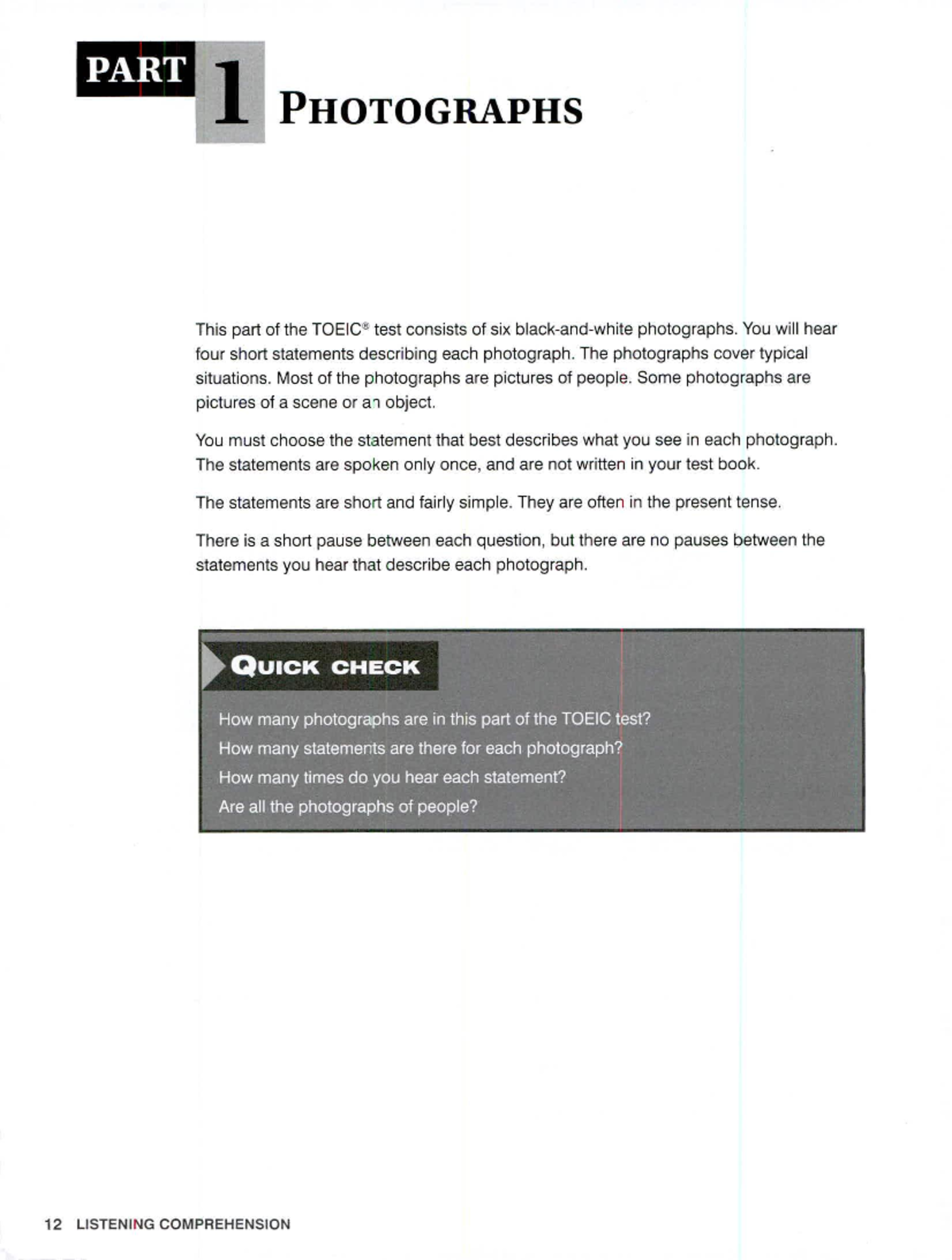 Part 1 - C3+ (Sts) - English - PART 1 PHOTOGRAPHS This part of the ...