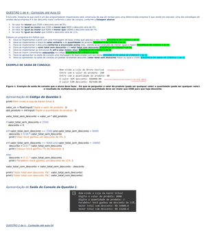 FASE C de 2023 - Logica de Programacao e Algoritmos - Trabalho Resolvido - QUESTÃO 1 de 4 ...