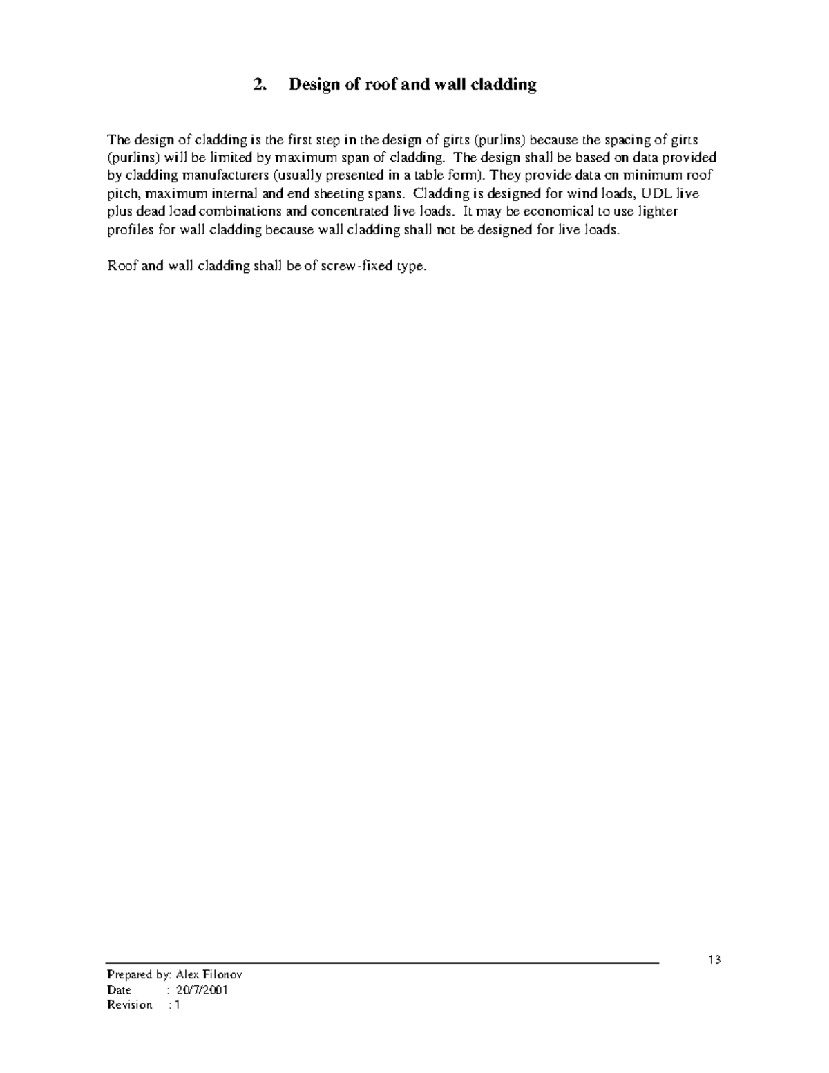 349472967 Design Purlin As 4600 - Prepared by: Alex Filonov Date : 20/7 ...