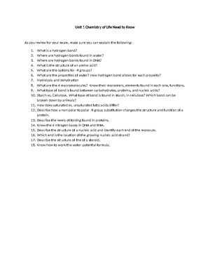 Biochemistry+Basics+ Pogil - Biochemistry Basics 1 Biochemistry Basics ...