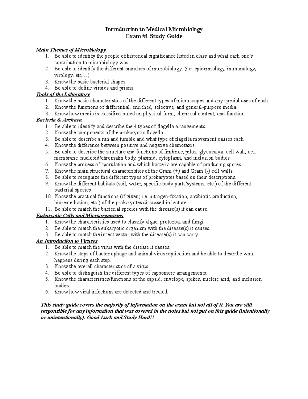 101-271a80ed794f045-Exam1Study Guide - Introduction to Medical ...