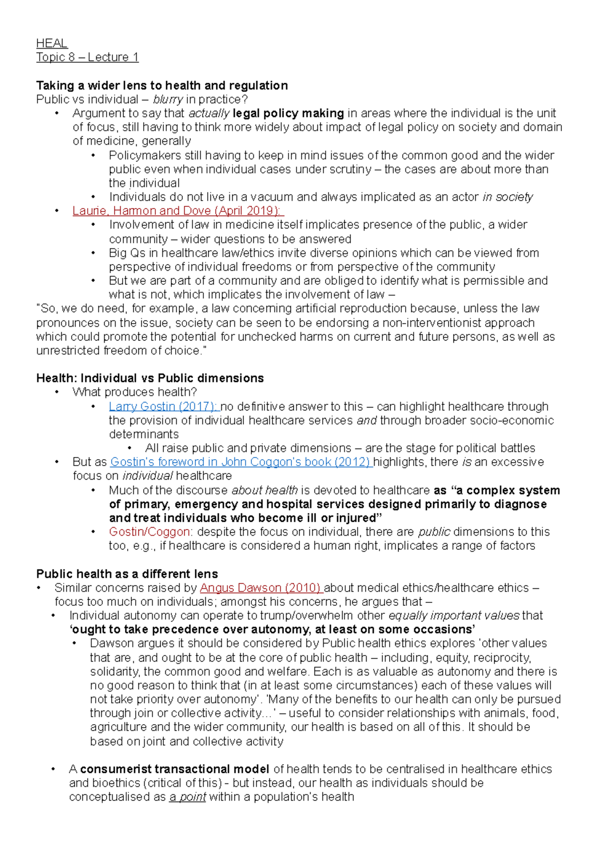 T8 - Lecture 1 - Topic 8 - Public health - HEAL Topic 8 – Lecture 1 ...