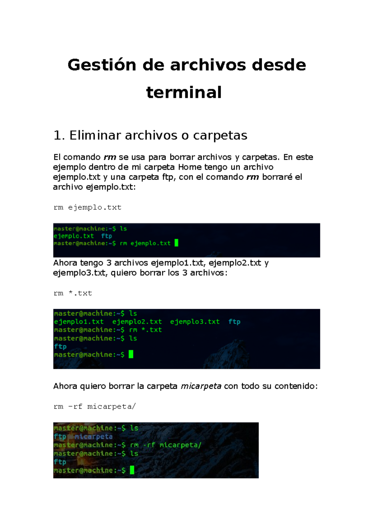001 Gestión de archivos desde terminal - Gestión de archivos desde ...
