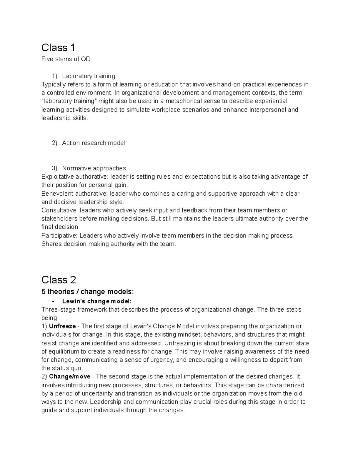 Exam material - Class 1 Five stems of OD 1) Laboratory training ...
