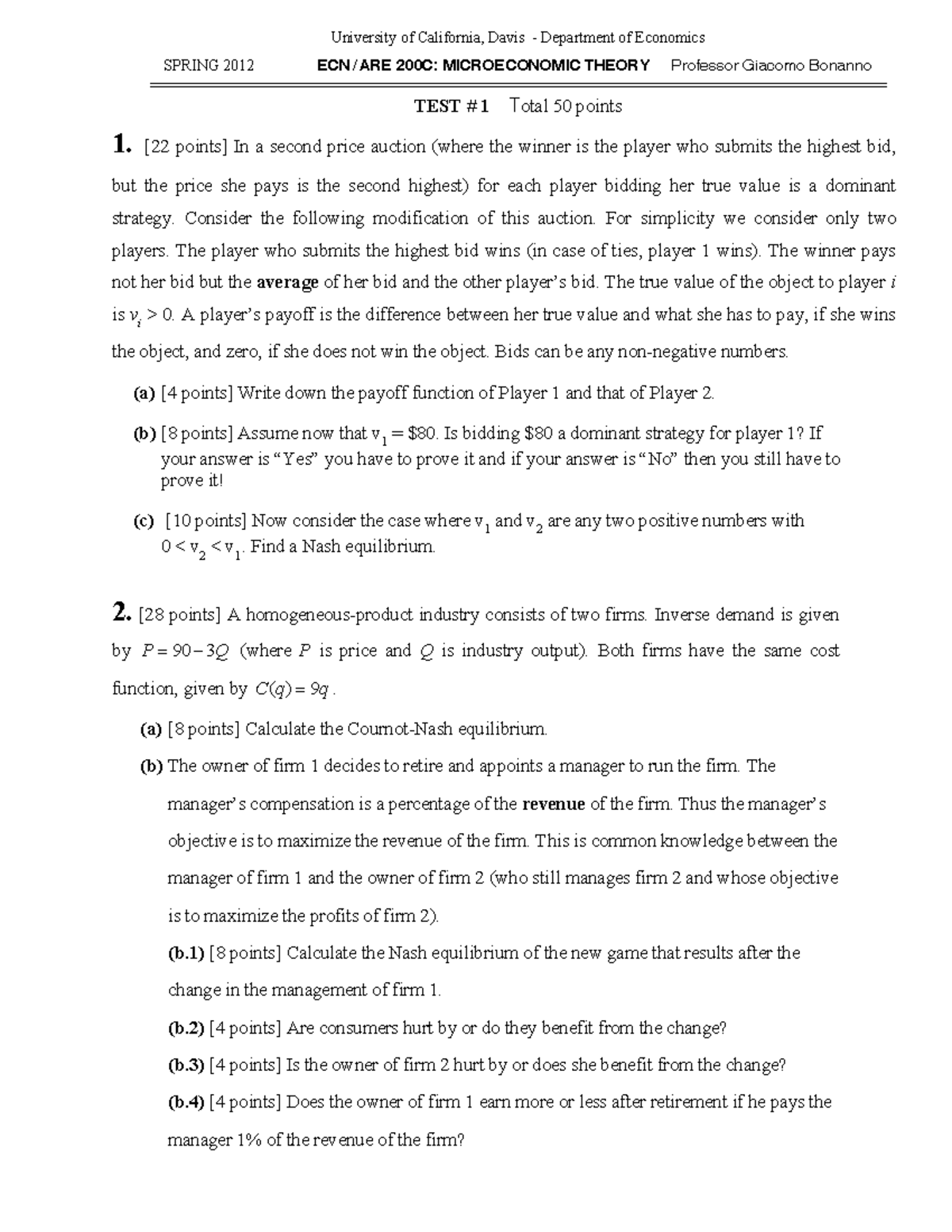 End of chapter exercise - ECN / ARE - Studocu