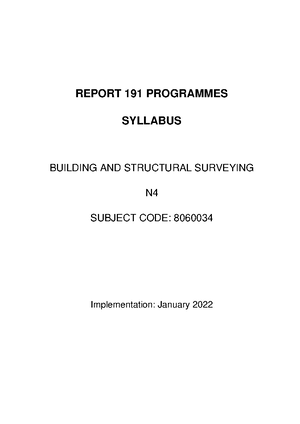 N4 Quantity Surveying - Civil Engineering N4 Study Material - REPORT ...
