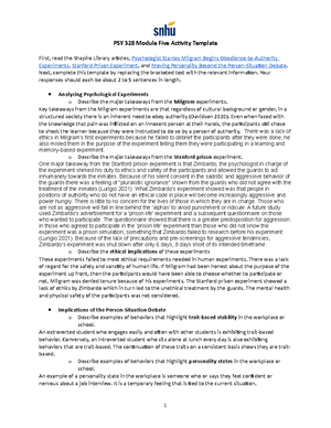 PSY 328 Module Two Journal Template - PSY 328 Module Two Journal ...
