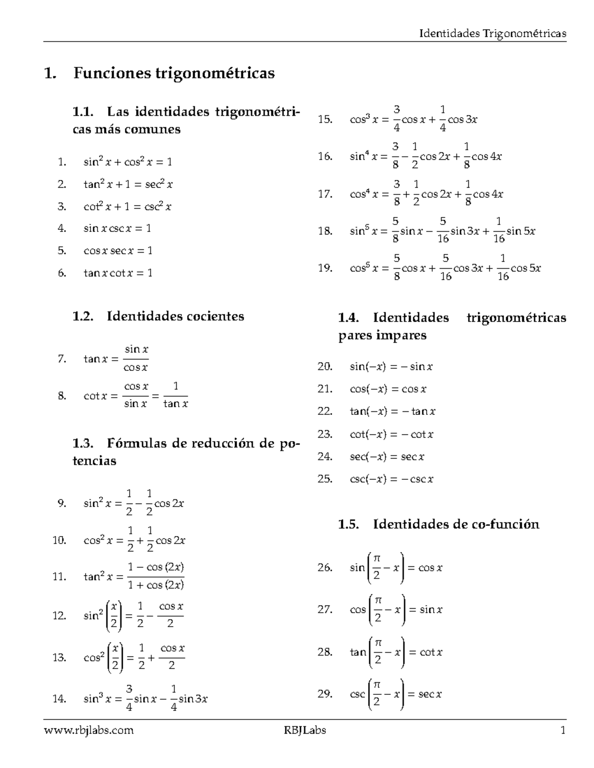 Identidades-Trigonométricas - Identidades Trigonom ́etricas 1 ...