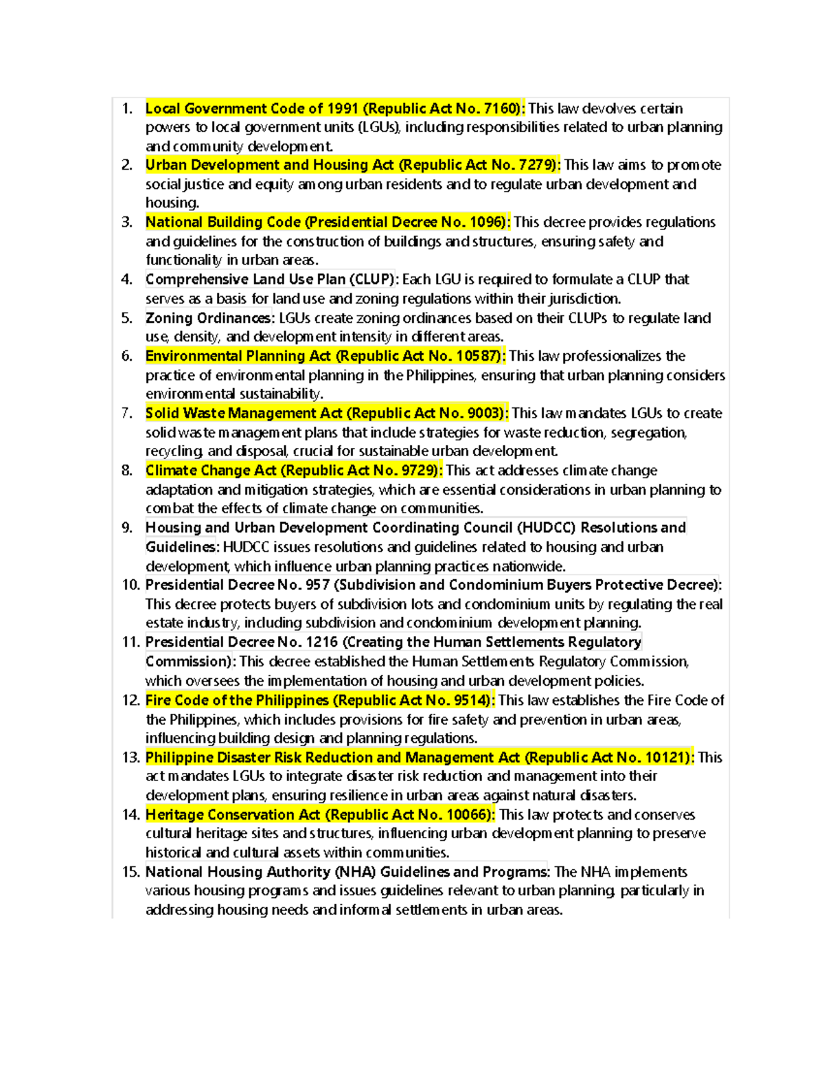 Urban Planning and Development - Local Government Code of 1991 ...