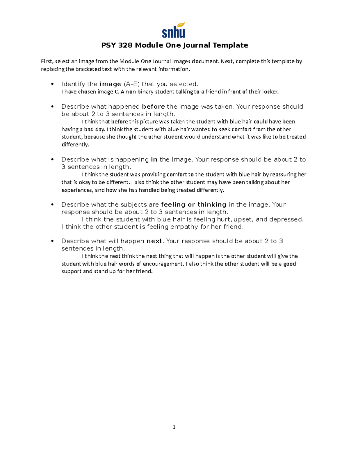 PSY 328 Module One Journal 6-26-23 - PSY 328 Module One Journal ...