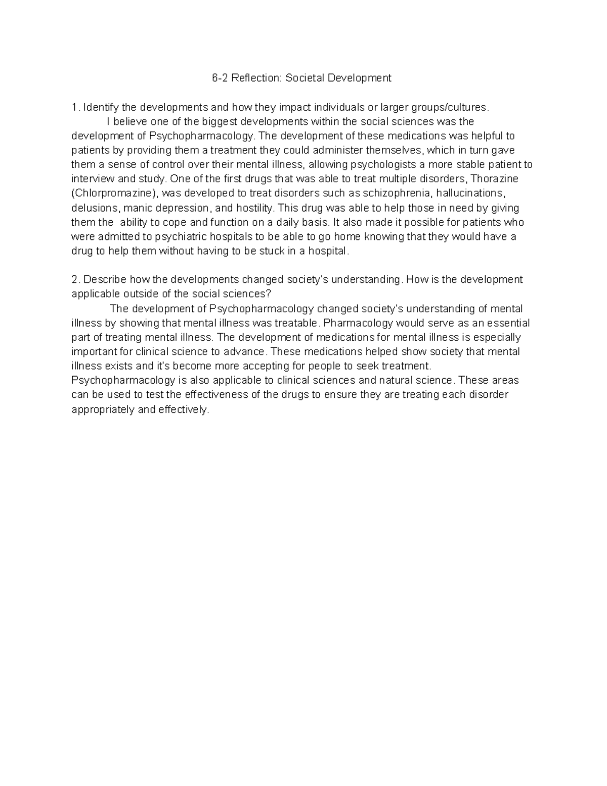 6-2 Reflection Societal Development - 6-2 Reflection: Societal ...