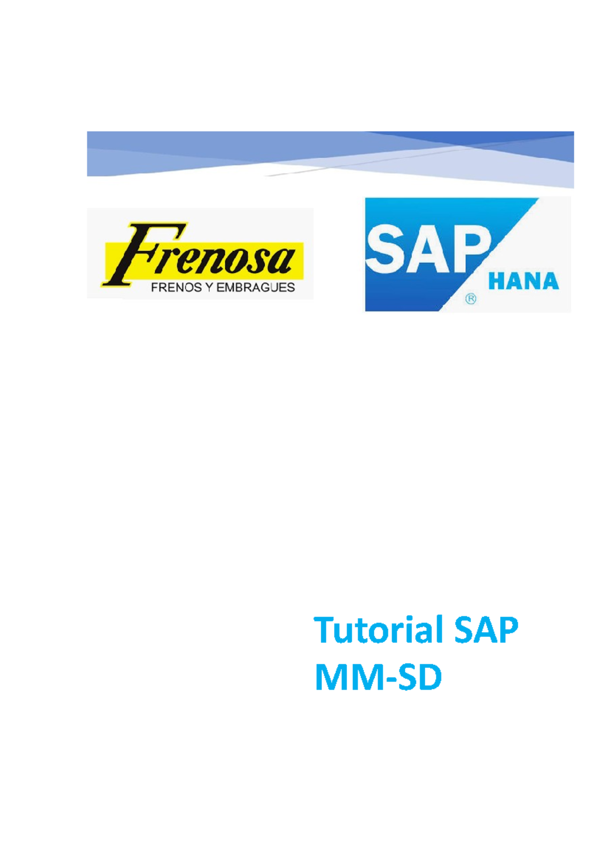 Manual SAP Vs2 - Tutorial SAP MM-SD ÍNDICE - Studocu