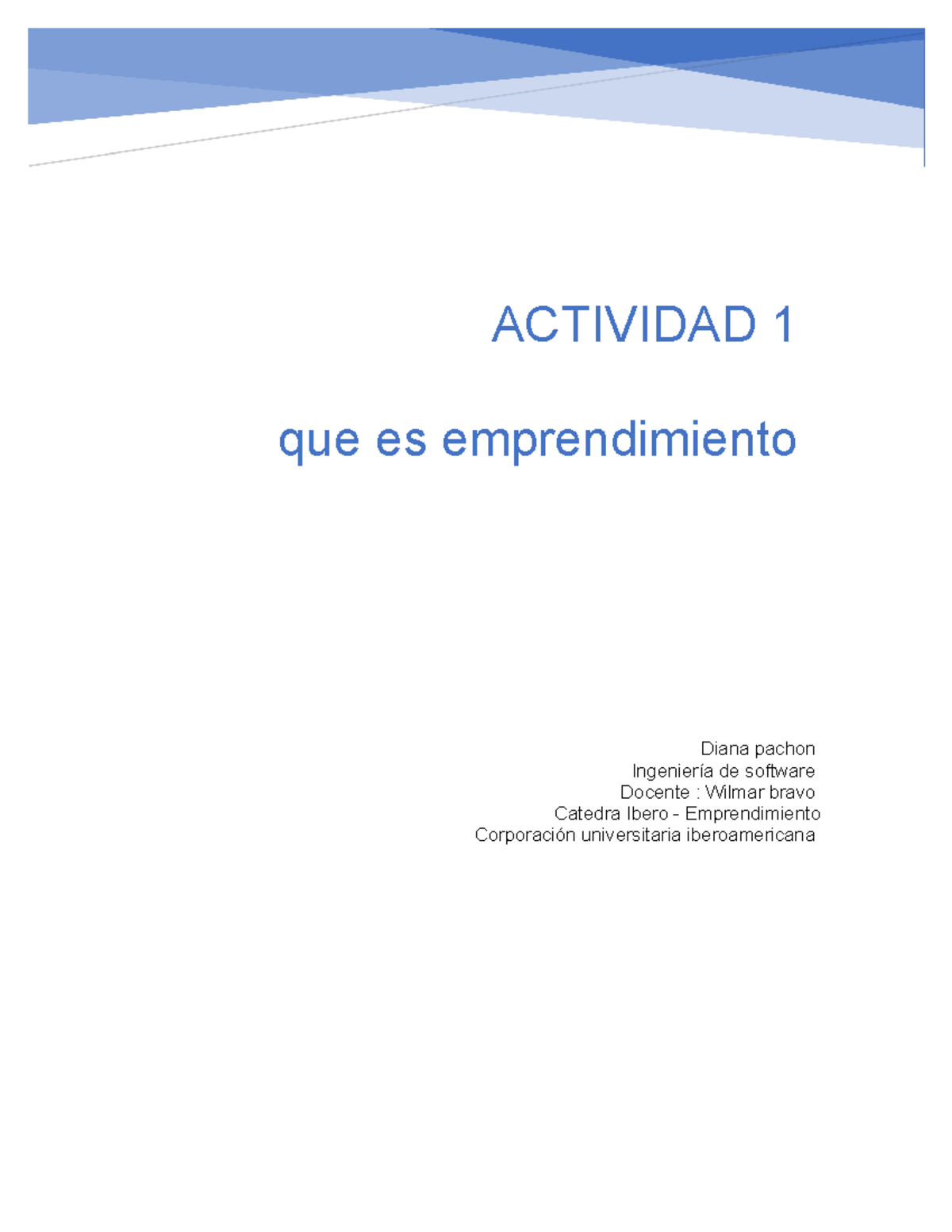Actividad 1 que es emprendimiento - ACTIVIDAD 1 que es emprendimiento ...