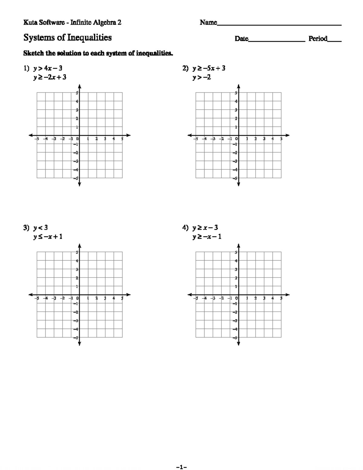 Practice- graphing inequalities - ITE 115 - Studocu