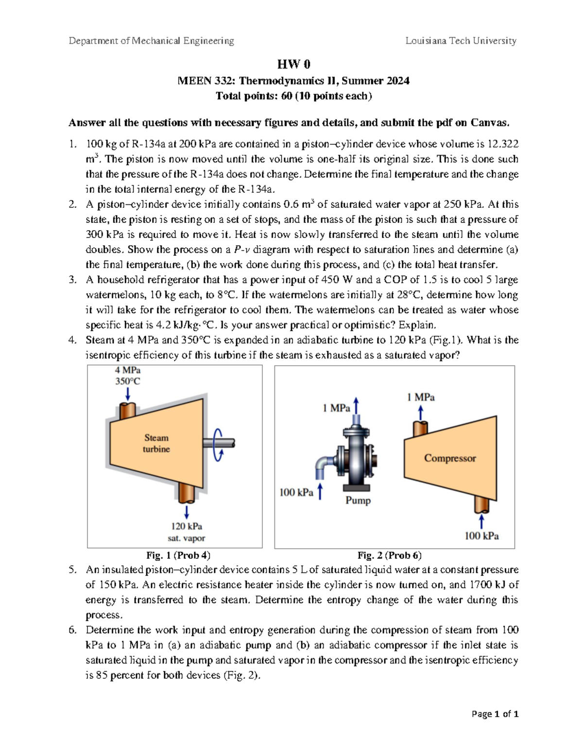 HW 0 Summer 2024-1 - Department of Mechanical Engineering Louisiana ...