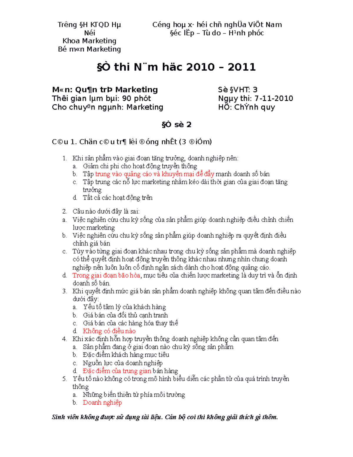 2 - Tổng hợp - Trêng §H KTQD Hμ Néi Khoa Marketing Bé m«n Marketing ...