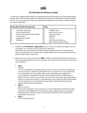 PSY 328 Module Four Journal Template - PSY 328 Module Four Journal ...