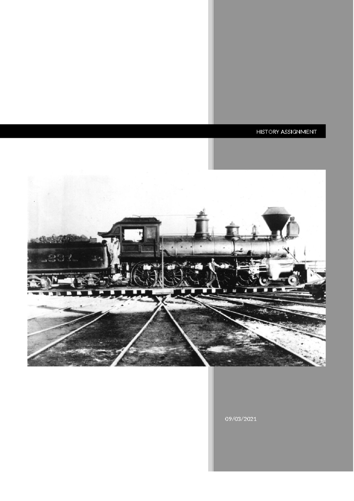 History Assignment - 09/03/ HISTORY ASSIGNMENT Hypothesis: Steam ...