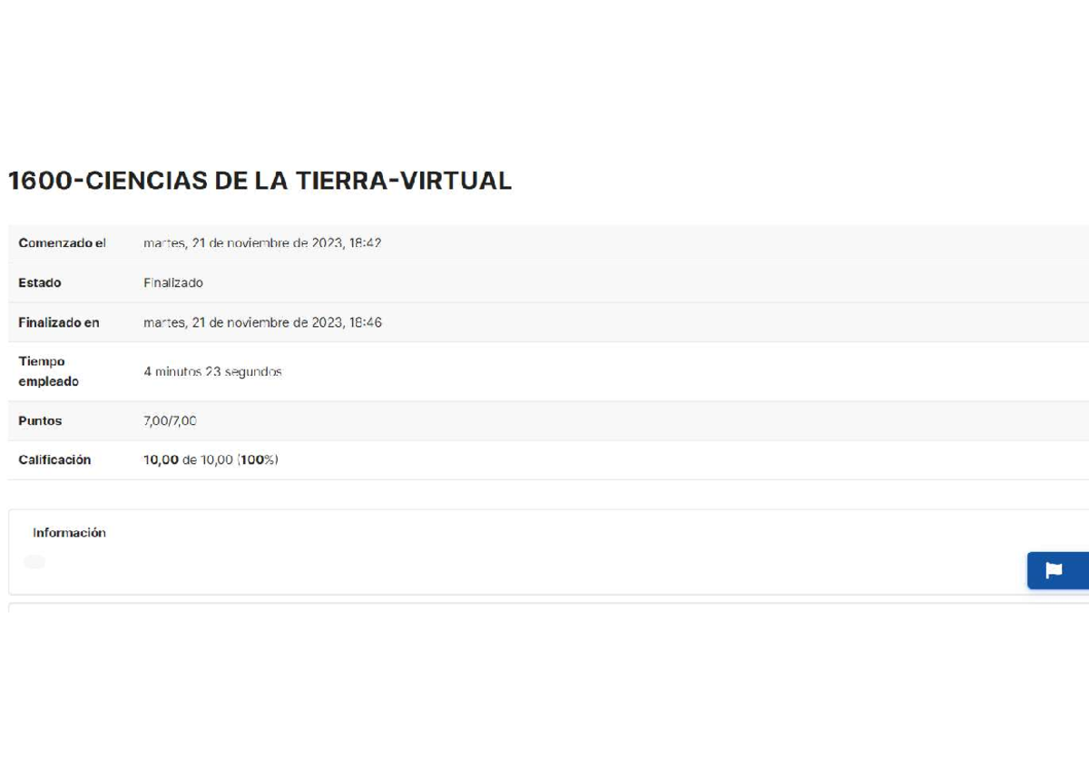 Actividad 20 - Cuestionario - Ciencias de la tierra - Studocu