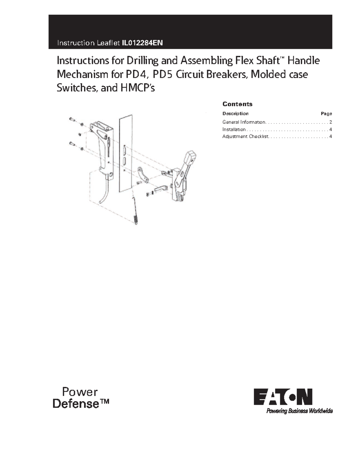 Power-defense-frame 4-frame 5-flex-shaft-handle-mech-assembly ...