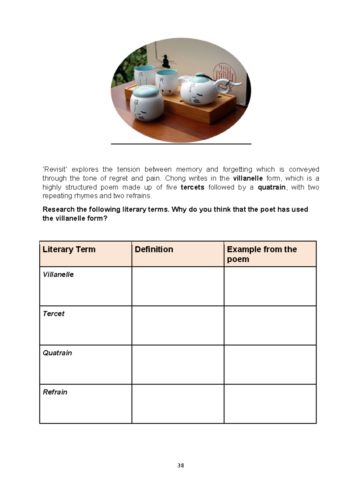 Revisit Activities - 38 ‘Revisit’ explores the tension between memory ...