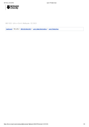 Lab 4 Prelab Quiz - Lab Quiz - Dashboard / My units / BIO1022 MA-2023 ...