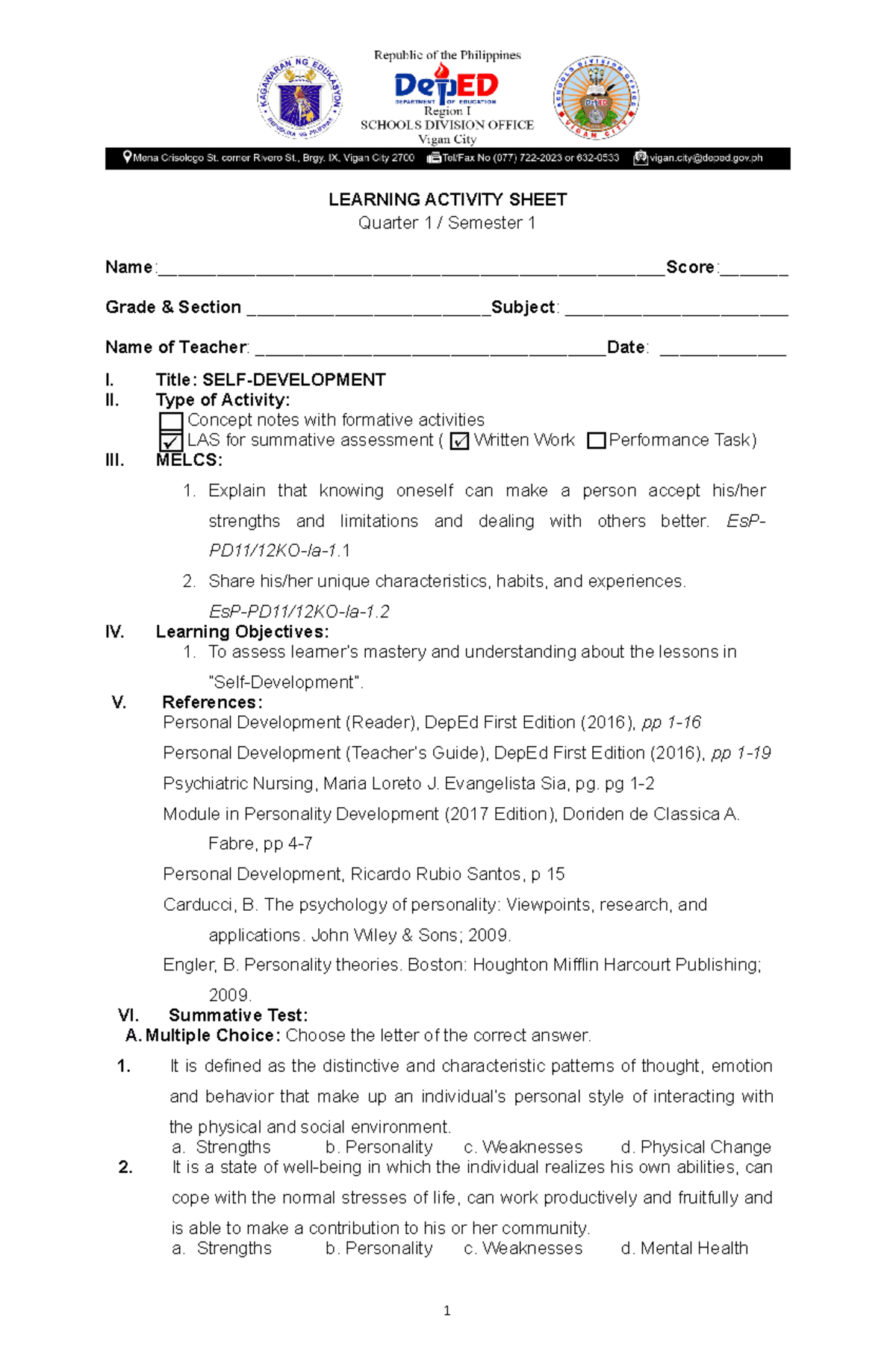 Summative Test 1 Grade 6 Filipino Melc 1st Qtr Youtube Vrogue