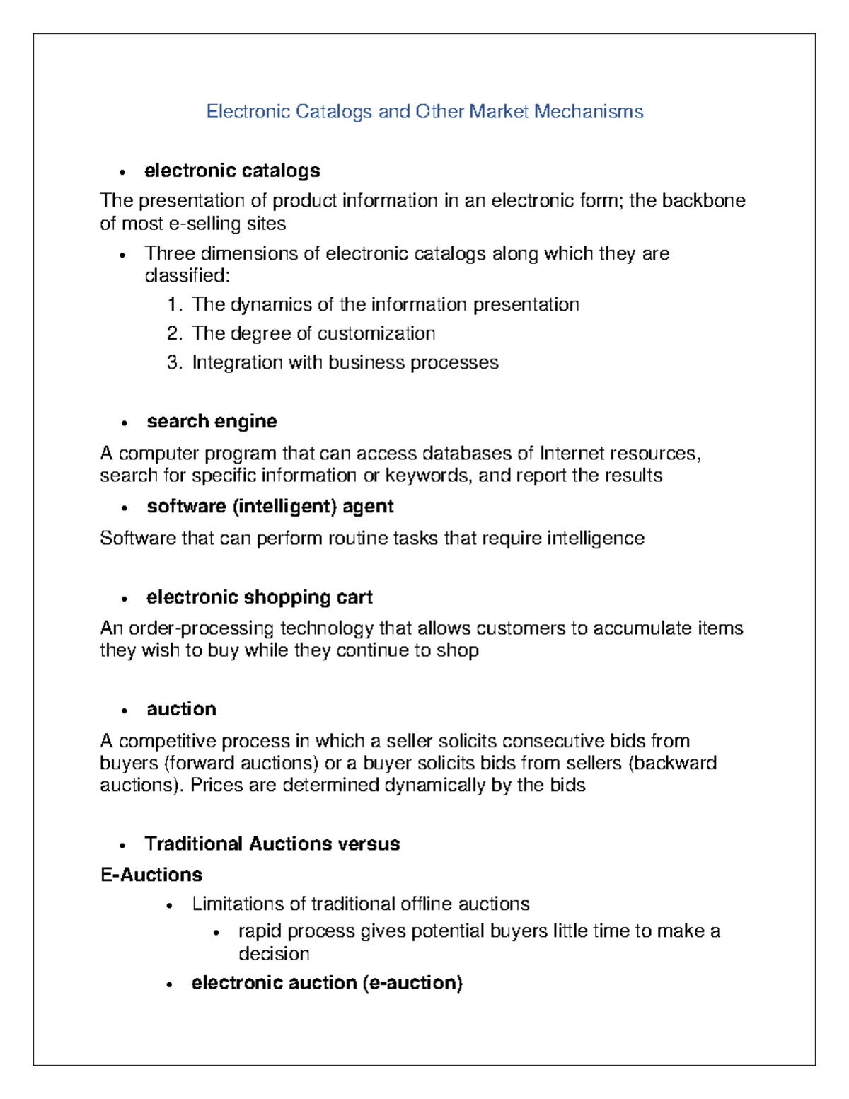 Electronic Catalogs and Other - The dynamics of the information ...