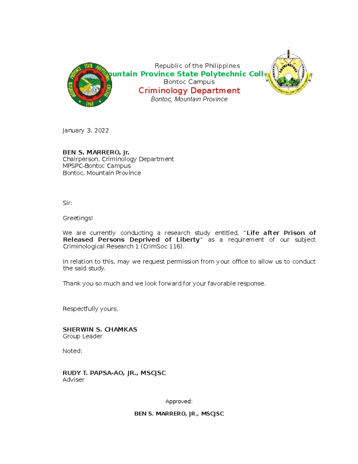 Research - Mountain Province State Polytechnic College Bontoc Campus ...