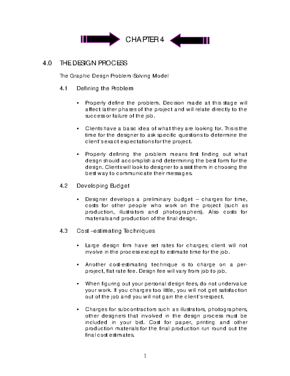 Chapter 4 - hai - CHAPTER 4 4 THE DESIGN PROCESS The Graphic Design ...