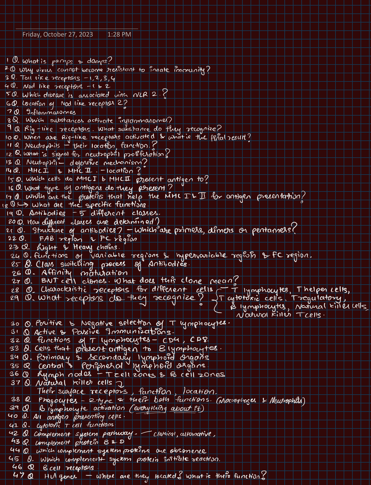 Untitled page - Hshhs - Friday, October 27, 2023 1:28 PM O what is ...
