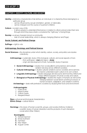 Most essential topics and melcs for ucsp - MOST ESSENTIAL TOPICS (MET ...