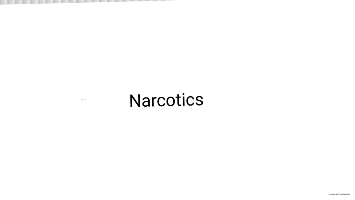 Narcotics ospe - Narcotics ####### The miotic action of morphineis due to central mechanism ...