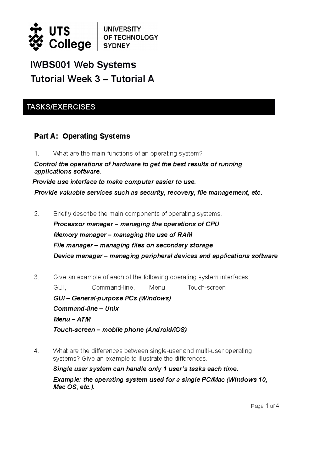 IWBS001-Tutorial Week 03-Tutorial A-Answers - IWBS001 Web Systems ...