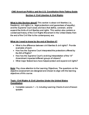 Section 5 C963 Note Guide - C963 American Politics and the U ...
