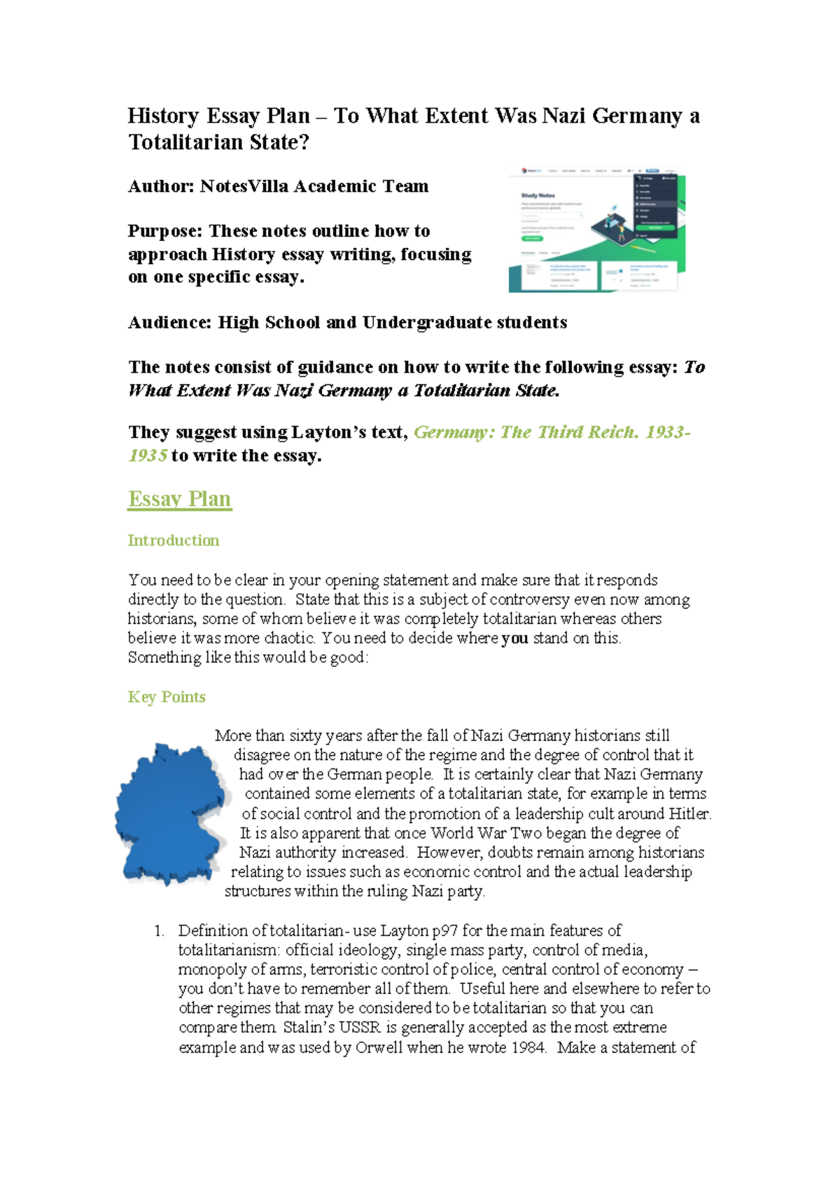 To what extent was nazi germany a totalitarian state - History Essay ...