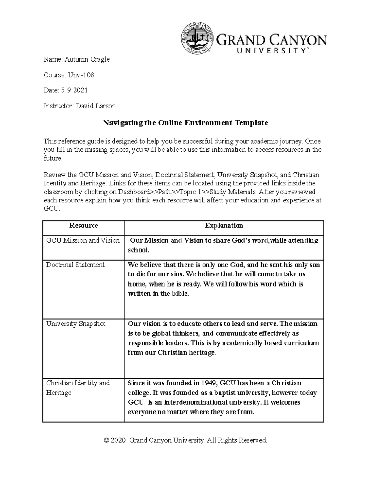 UNV108 T1 Navigatingthe Online Environment Template-Online Gen Ed 2 ...